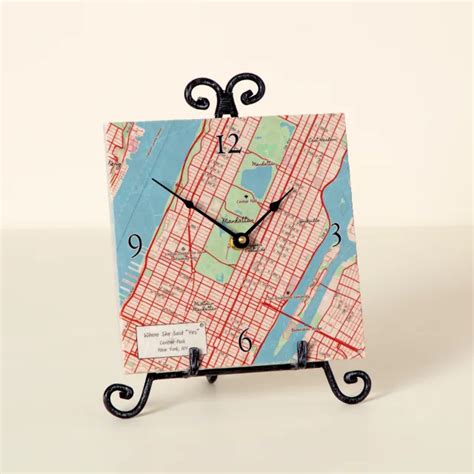 Personalized Map Clock Great Ts Club