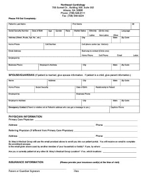Fillable Online NEC Patient Forms Doc Fax Email Print PdfFiller