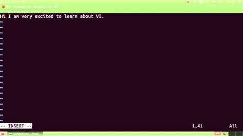 Insert Mode In Vi Vim Vi For Beginners Part 5 Youtube