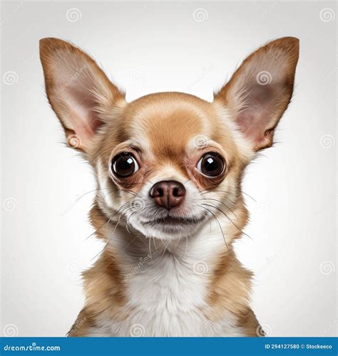 Elegant Chihuahua Portrait With Big Eyes And Big Ears Stock