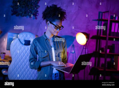 Photo Of Smart Lady Designer Use Gadget Netbook Look Screen Monitor