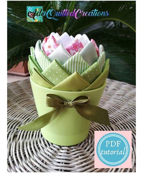 Flower In A Pot Pattern Pdf Tutorial Ada Quilted Creations