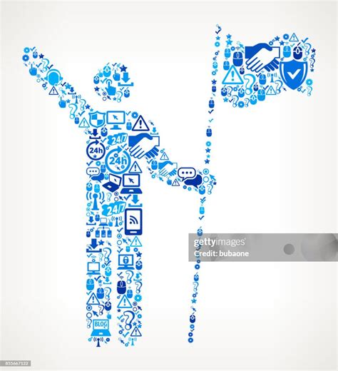 Man Flag Tech Support Vector Icon Pattern High Res Vector Graphic Getty Images