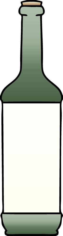 Quirky Gradient Shaded Cartoon Wine Bottle 11680860 Vector Art At Vecteezy