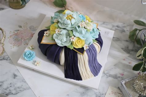 꽃브루스 강남떡케이크 서초떡케이크 양재떡케이크 강남앙금플라워 서초구앙금플라워 양재앙금플라워 Flowerblues Rice Cake 3호 꽃보자기 팔순케이크 네이비and화이트