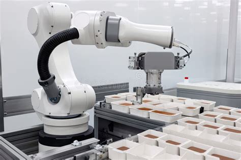 Packaging And Sorting Robot Placing Products Into Boxes For Shipping