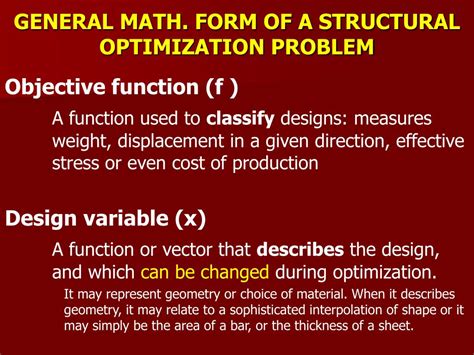 Ppt Lecture Series On Structural Optimization Powerpoint Presentation