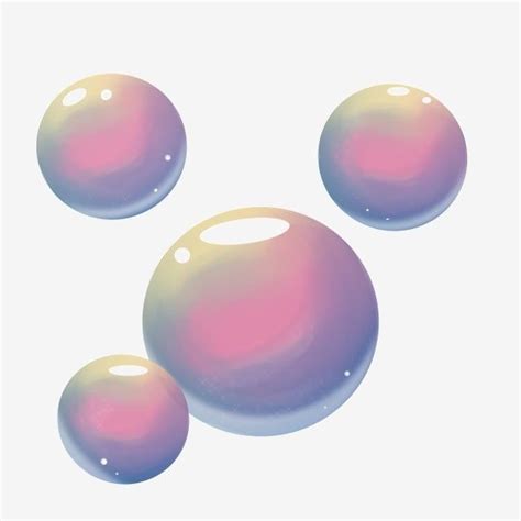 Three Bubbles Floating On Top Of Each Other