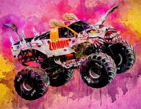 Zombie Monster Truck Poster Prints Trucks Print Wall Decor Printables