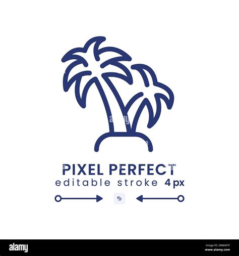 Palm Tree Linear Desktop Icon Stock Vector Image Art Alamy