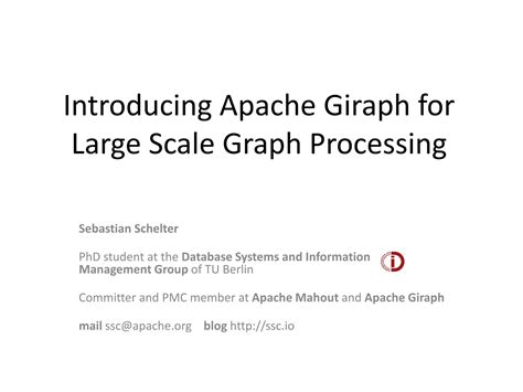Introducing Apache Giraph For Large Scale Graph Processing Pdf