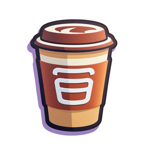 i made an ai sticker of font awesome coffee