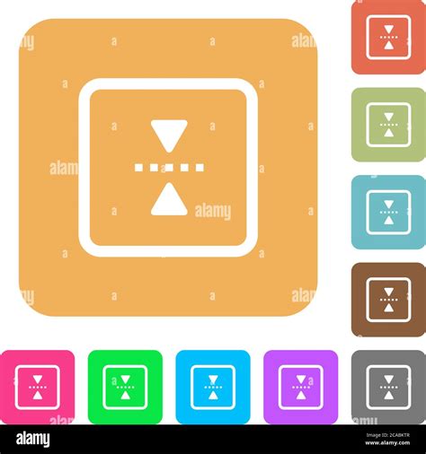 Mirror Object Around Horizontal Axis Flat Icons On Rounded Square Vivid Color Backgrounds Stock