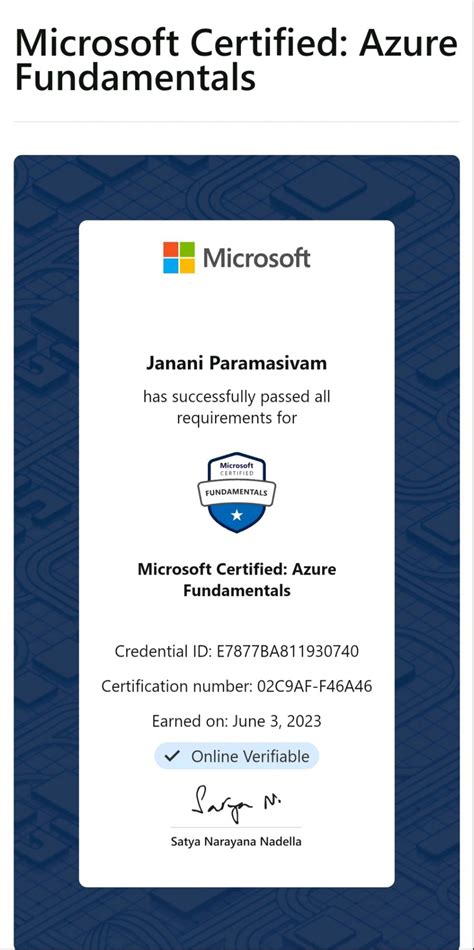 Janani Paramasivam On Linkedin Microsoftazure Cloudcomputing Certification Infosys