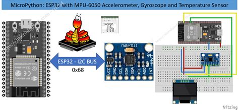 Esp32 With Mpu6050 Accelerometer Gyroscope Temperature Sensor