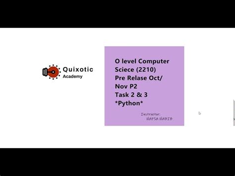Pseudocode Task 3 Computer Science 2210 Pre Release
