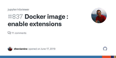 docker image enable extensions · issue 837 · jupyter nbviewer · github