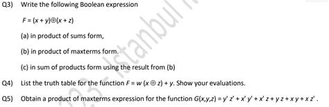 Solved 23 Write The Following Boolean Expression