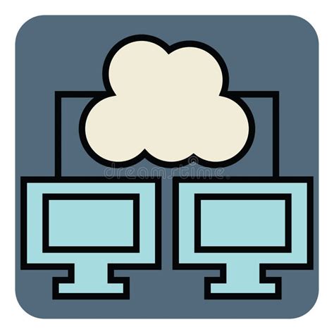 Computer Cloud Icon Stock Vector Illustration Of Technology 261079315