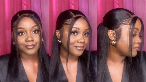 3 Part Half Up Half Down Frontal Wig Install Tassylove Youtube