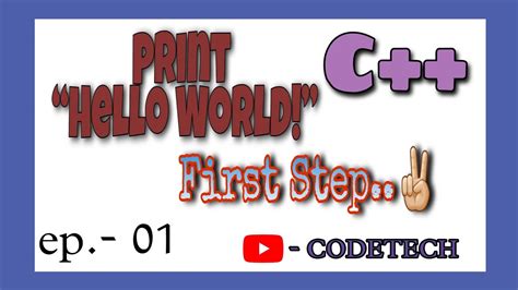 C How To Print Hello World First Video Codetech Youtube