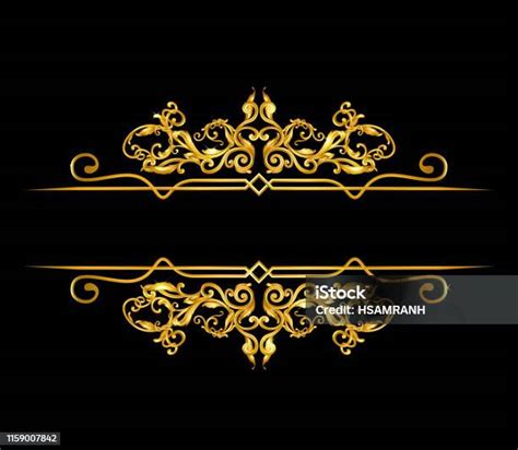 เครื่องประดับบาร็อคทอง ภาพประกอบสต็อก ดาวน์โหลดรูปภาพตอนนี้ กรอบ องค์ ประกอบ การออกแบบ