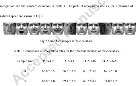 Table 1 From L1 Norm Based Principal Component Analysis With Adaptive