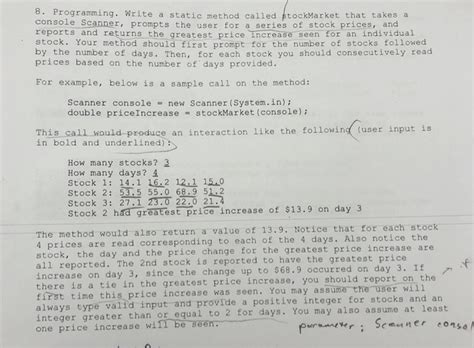 Solved 8 Programming Write A Static Method Called