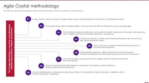 Agile Crystal Methodology Powerpoint Presentation And Slides Ppt Template Slideteam