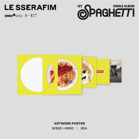 1st Single Album Spaghetti Vinyl Neon Yellow Le Sserafim Official