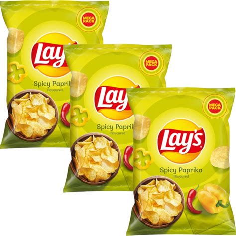 Lays Lays Spicy Paprika Chipsy Ostre 3x 215g 12638433942 Oficjalne