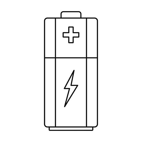 Battery Icon Outline Style 14489993 Vector Art At Vecteezy