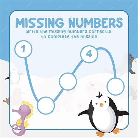 Premium Vector Missing Numbers Write The Answer Correctly Educational Printable Math Worksheet