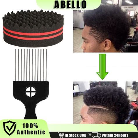 Durable Black Man Hair Braider Twist Sponge Curl Brush Sponge Big Holes