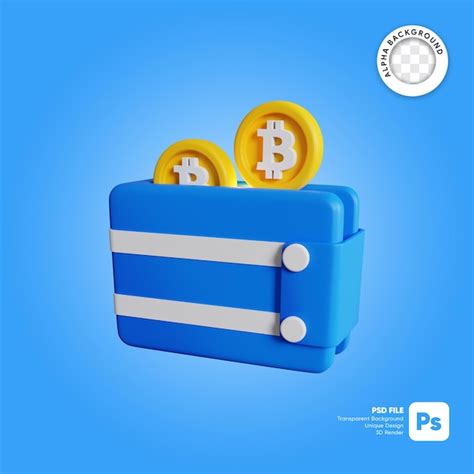 Premium Psd Bitcoin Wallet 3d Illustration
