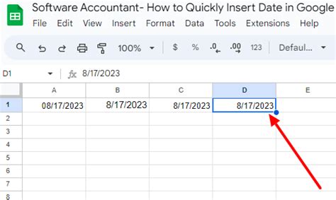 How To Quickly Insert Date In Google Sheets Software Accountant