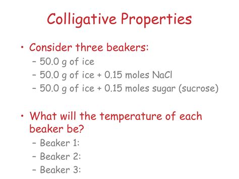 Colligative Properties