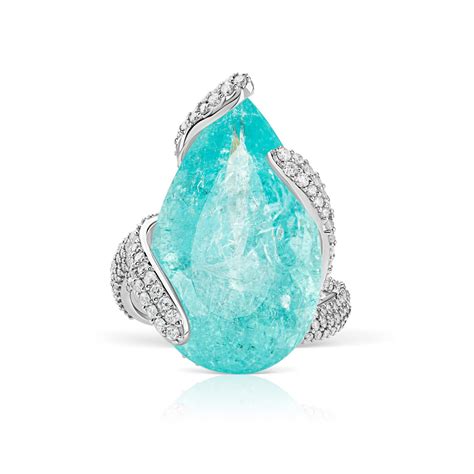 Кольцо с аквамарином 12.97 ct белое золото купить, стоимость по запросу