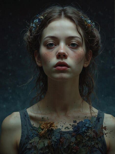 Portrait Of Woman With Beautiful Braided Hair Premium Ai Generated Image