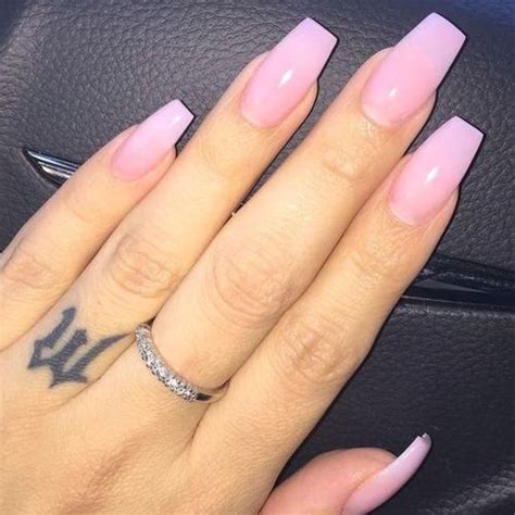 Light Pink Gel Acrylic Nails Tips Color Short Acrylic Nails
