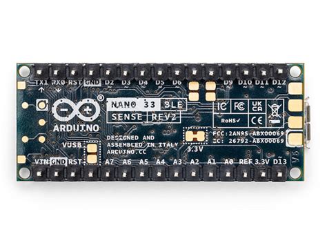 Official Arduino Nano 33 Ble Sense Rev2 With Headers Eckstein Shop 56 35