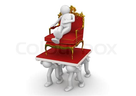 King On Throne And Slaves Lifestyle Stock Image Colourbox