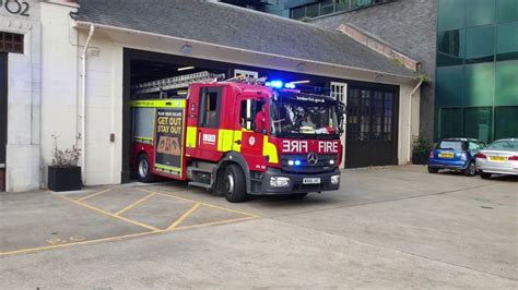 London Fire Brigade Mk3 Pump Ladder A231 Lfb Euston Turnout Youtube