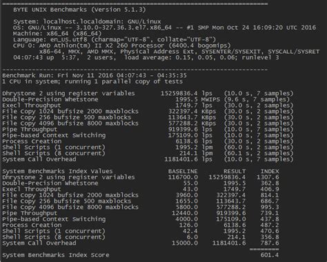 Linux系统跑分unixbench Linux 说易事