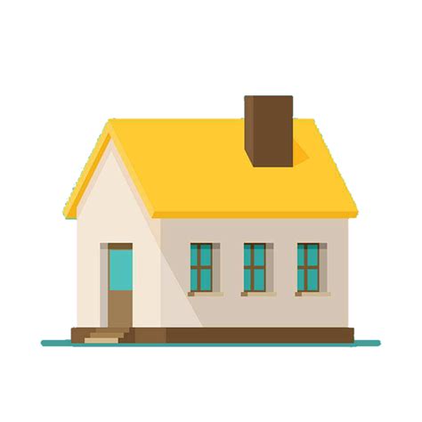 卡通房子 建筑 扁平小屋 楼房png