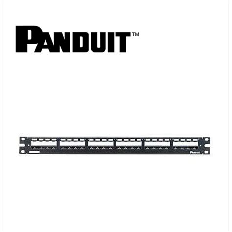 Panduit Mini Com All Metal Shielded Patch Panel 24 Port Modular 1U Black