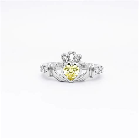 November Birthstone Claddagh Ring Love Loyalty Friendship