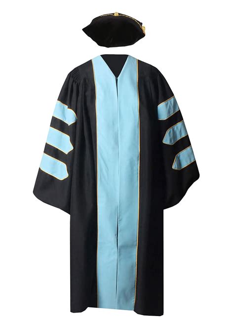 لباس فارغ التحصیلی دکترا Unisex Unisex Deluxe و بسته 8 طرفه Tam با لوله