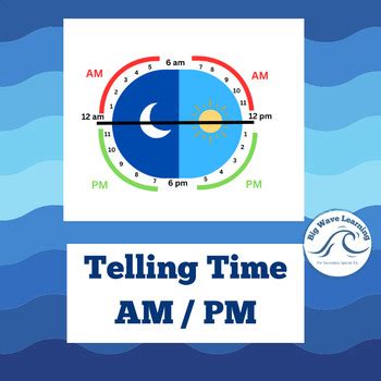 Telling Time AM And PM Secondary Special Ed By Big Wave Learning