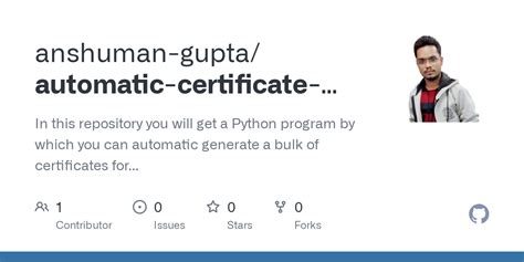 github anshuman gupta automatic certificate generator from excel sheet using python in this
